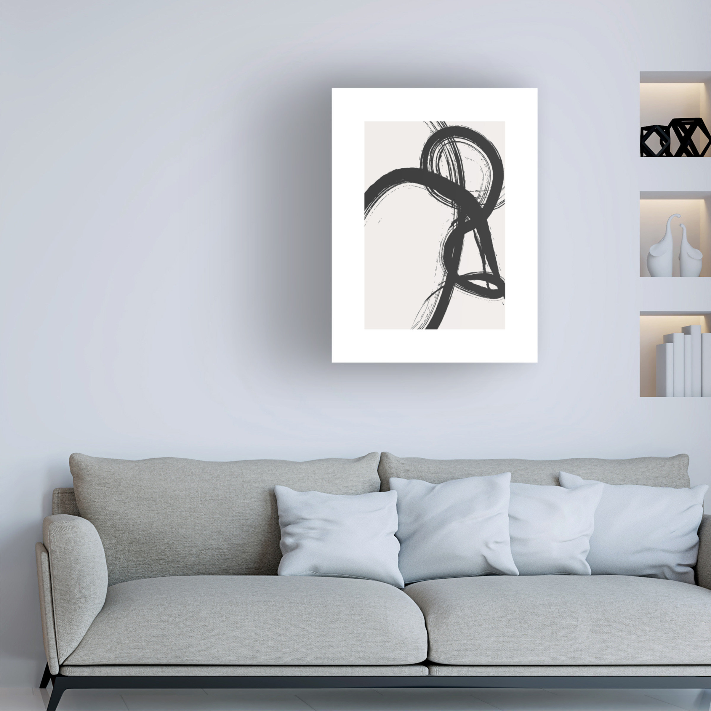 Trademark Fine Art Modern & Contemporary Beth Cai Abstract Brush No1 On Canvas Print | Wayfair